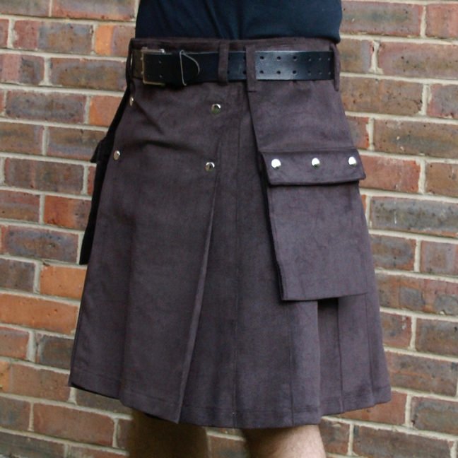 Brown Corduroy Kilt – British Made Modern Kilts For Sale